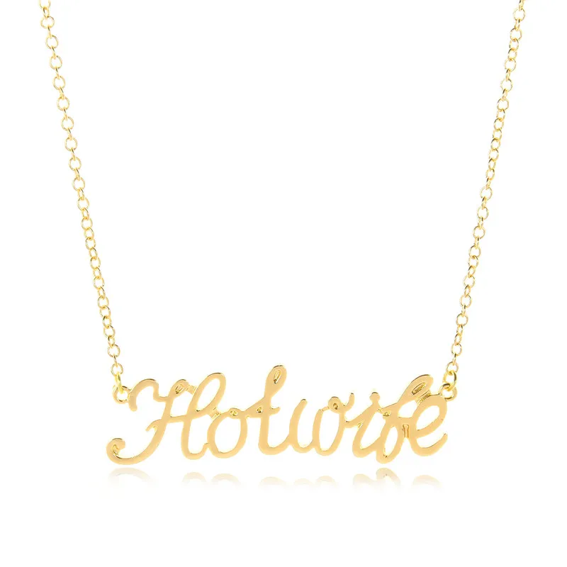 Ligatures Cursive Hotwife Necklaces Hot Wife Pendant Enchanting ...