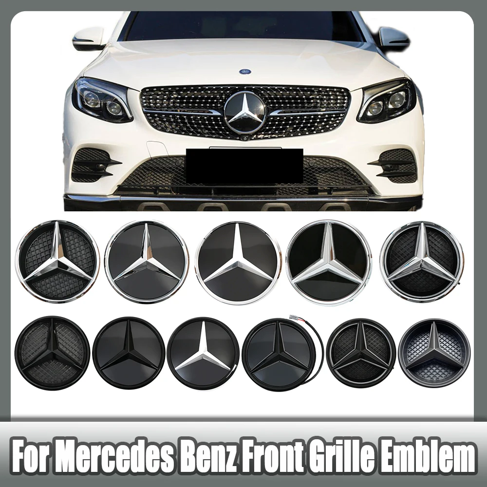 Matte-Black-And-Chrome-Silver-For-Mercedes-Benz-2016-2019-GLC-GLE-GLS ...