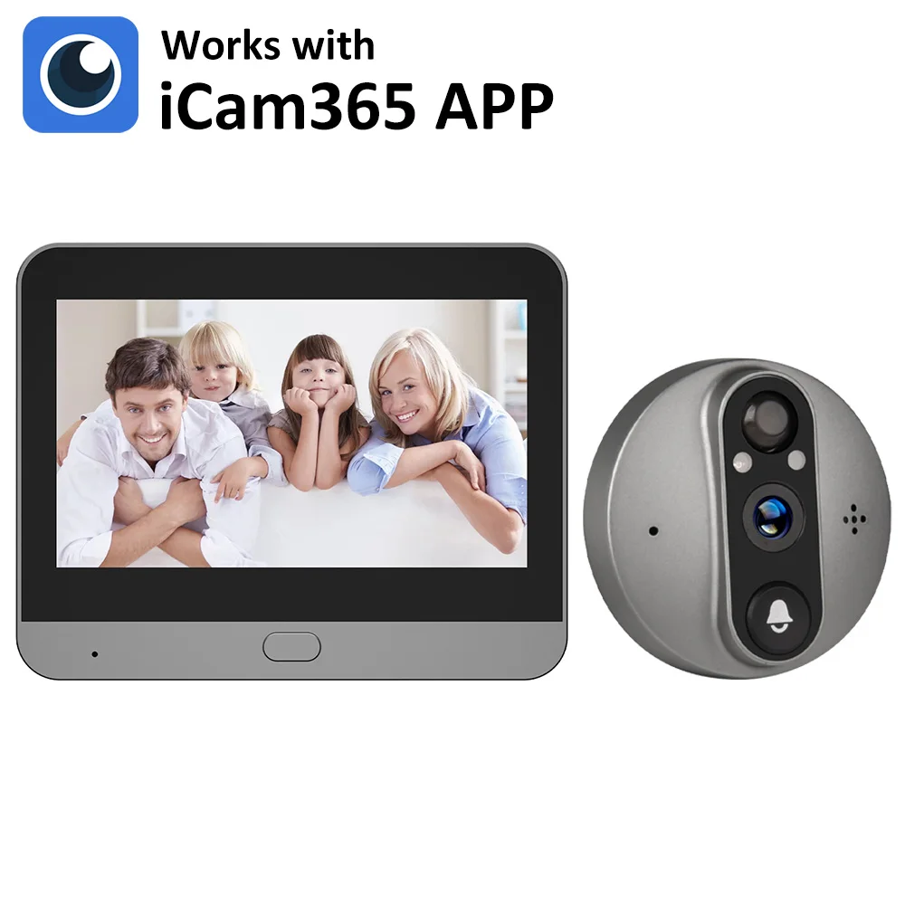 NoEnName_Null 3MP WiFi видеоглазок дверной звонок | AliExpress