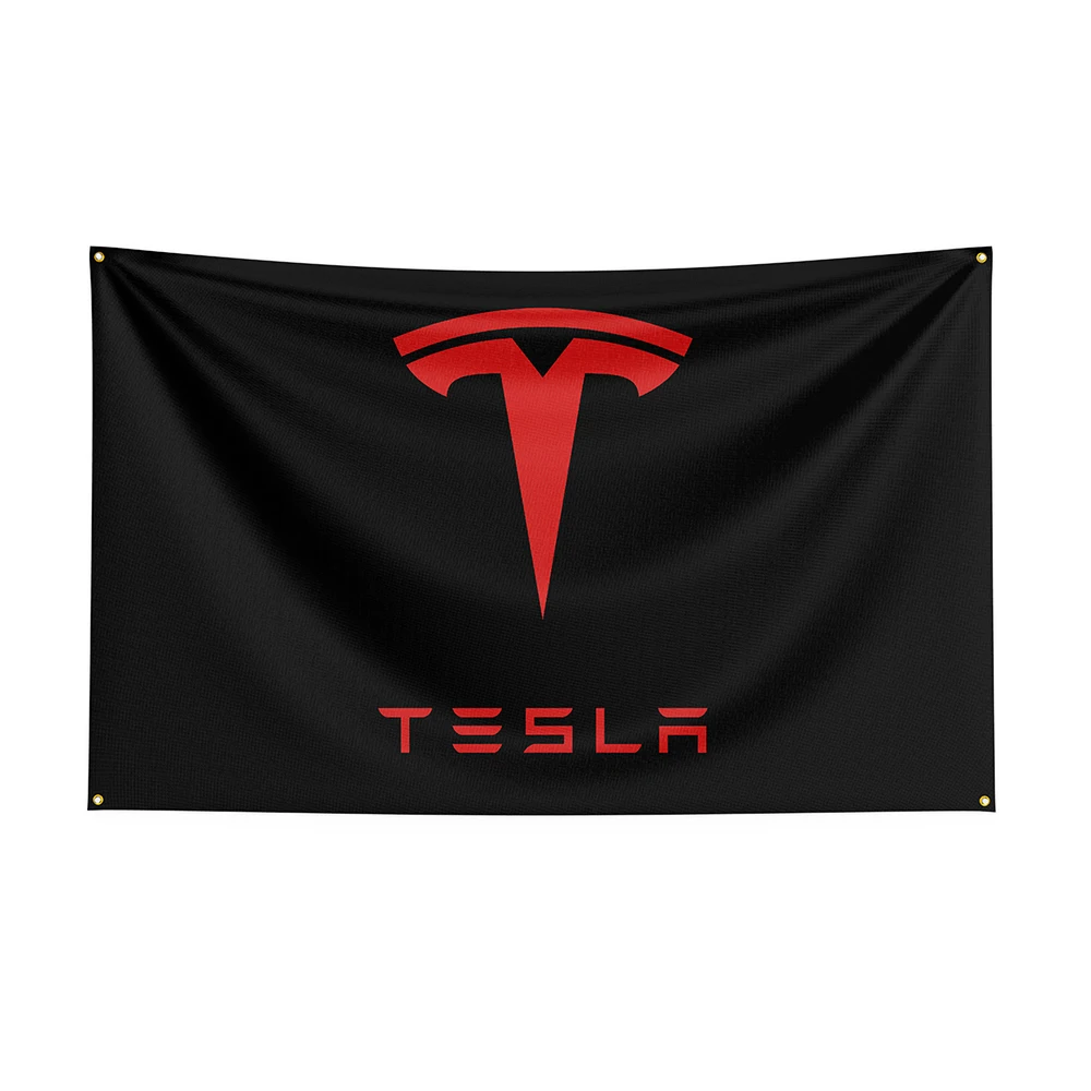 Flags Banners Car | Polyester Car Banner | Tesla Car Flag | Tesla ...
