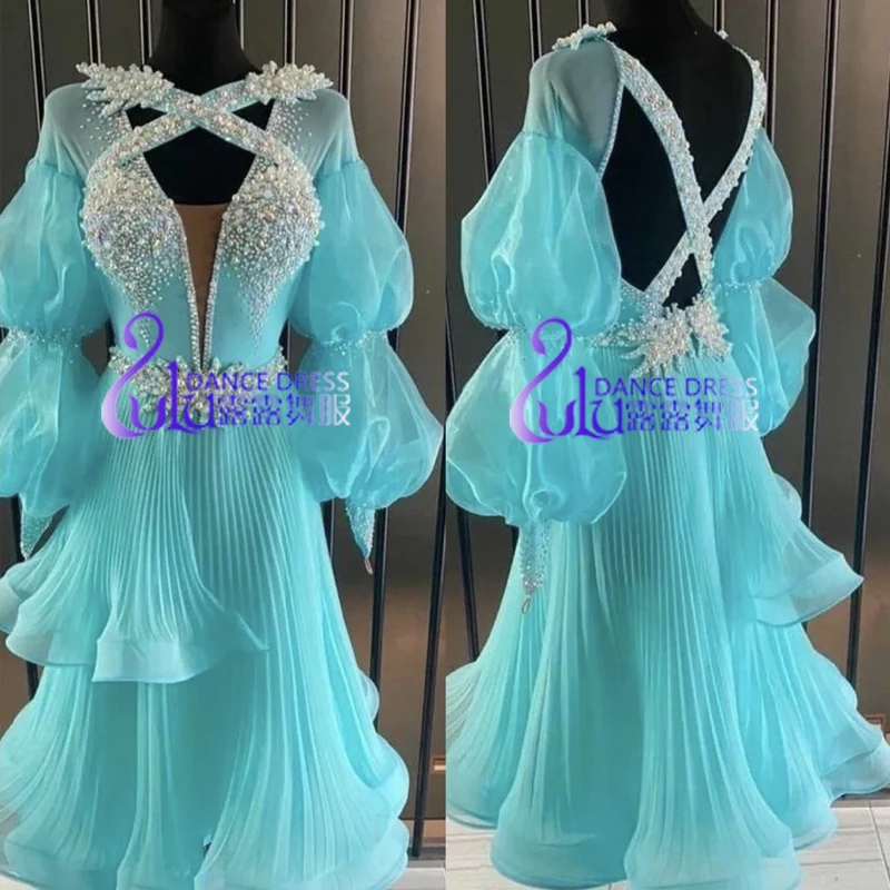 Vestido-liso-de-dan-a-latina-para-mulheres-vestido-de-valsa-tango ...