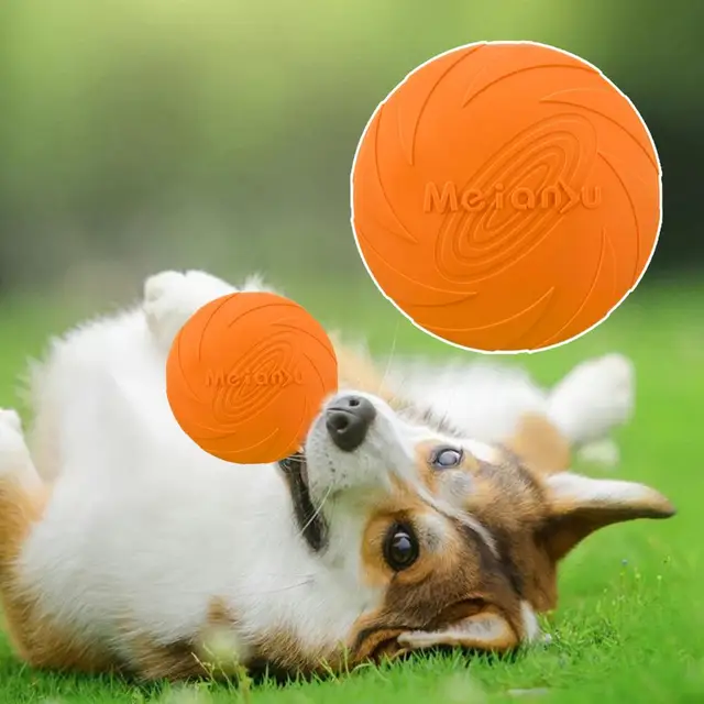 Universal Dog Flying Disc Delicate Sports Tool TPR Dog Game Flying ...