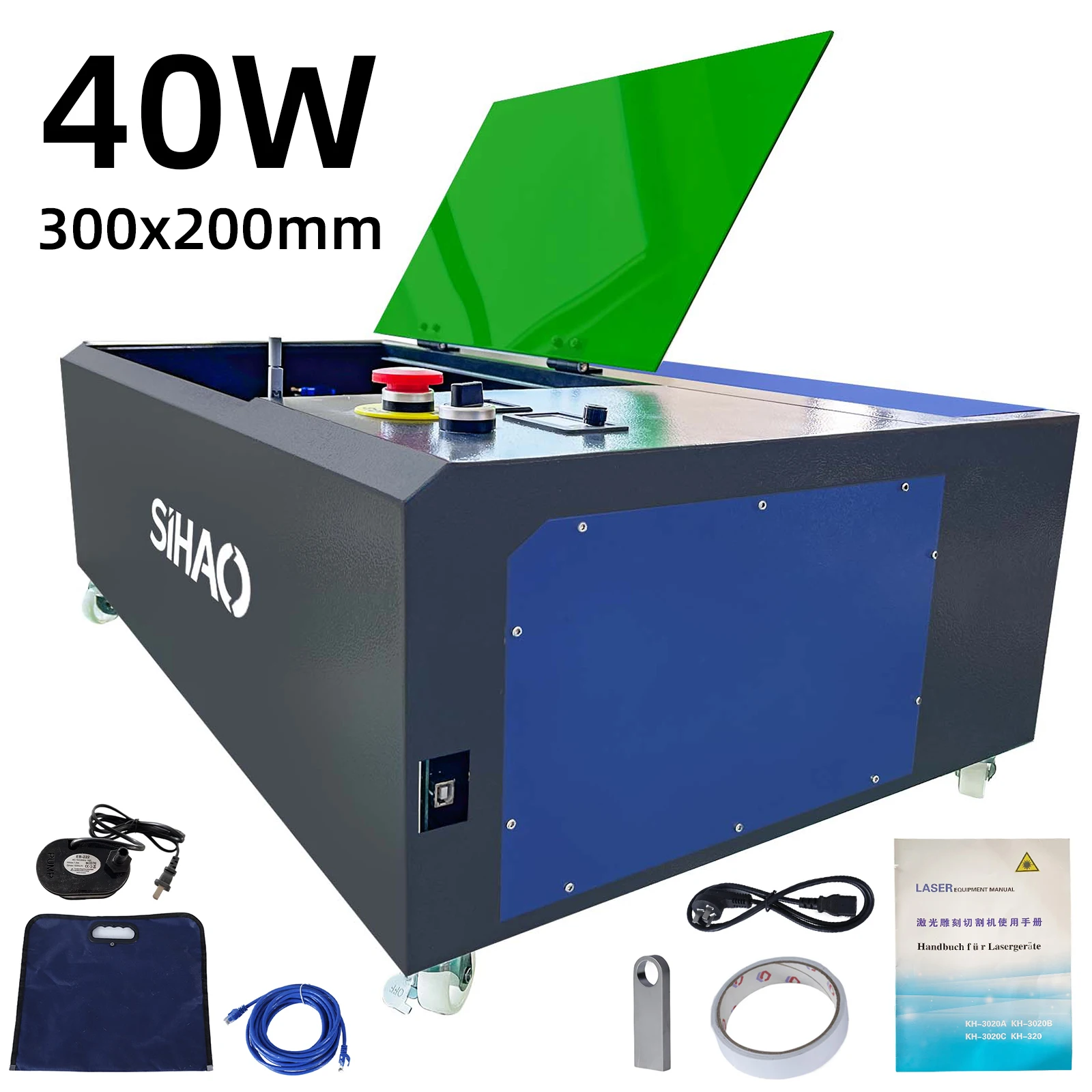 Latest-Upgraded-40W-Laser-CO2-Cutting-Machine-300x200mm-Laser-Engraver ...
