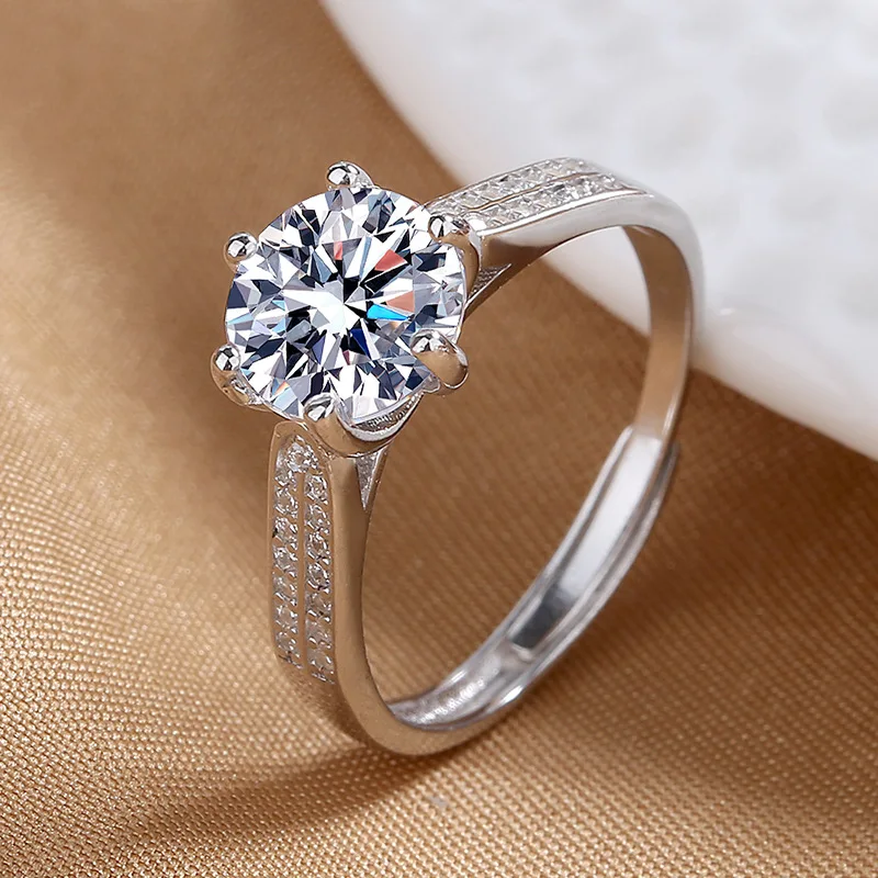 1-Pc-Fashion-Design-Personality-Simple-Double-Zircon-Copper-Silver ...