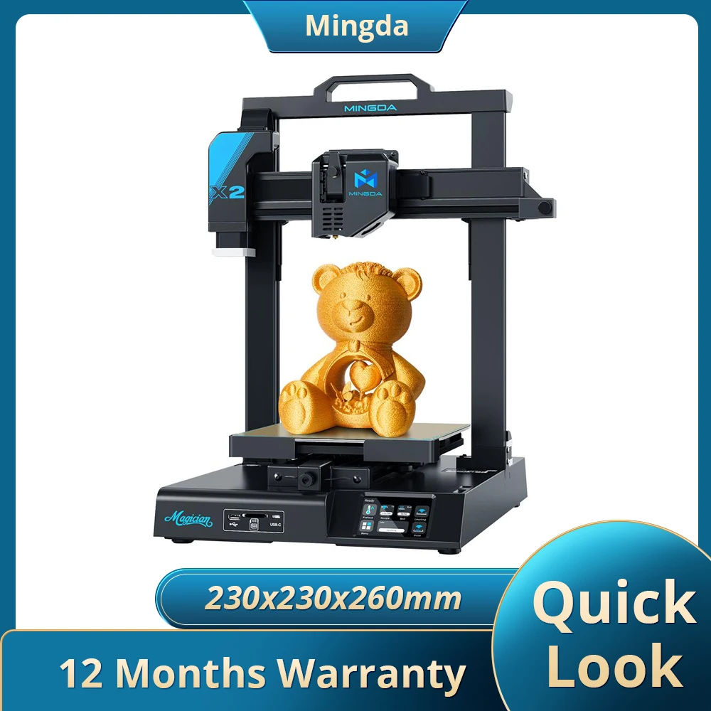 Mingda-Magician-X2-3D-Printer-16-Point-Auto-Leveling-Dual-Gears-Direct ...