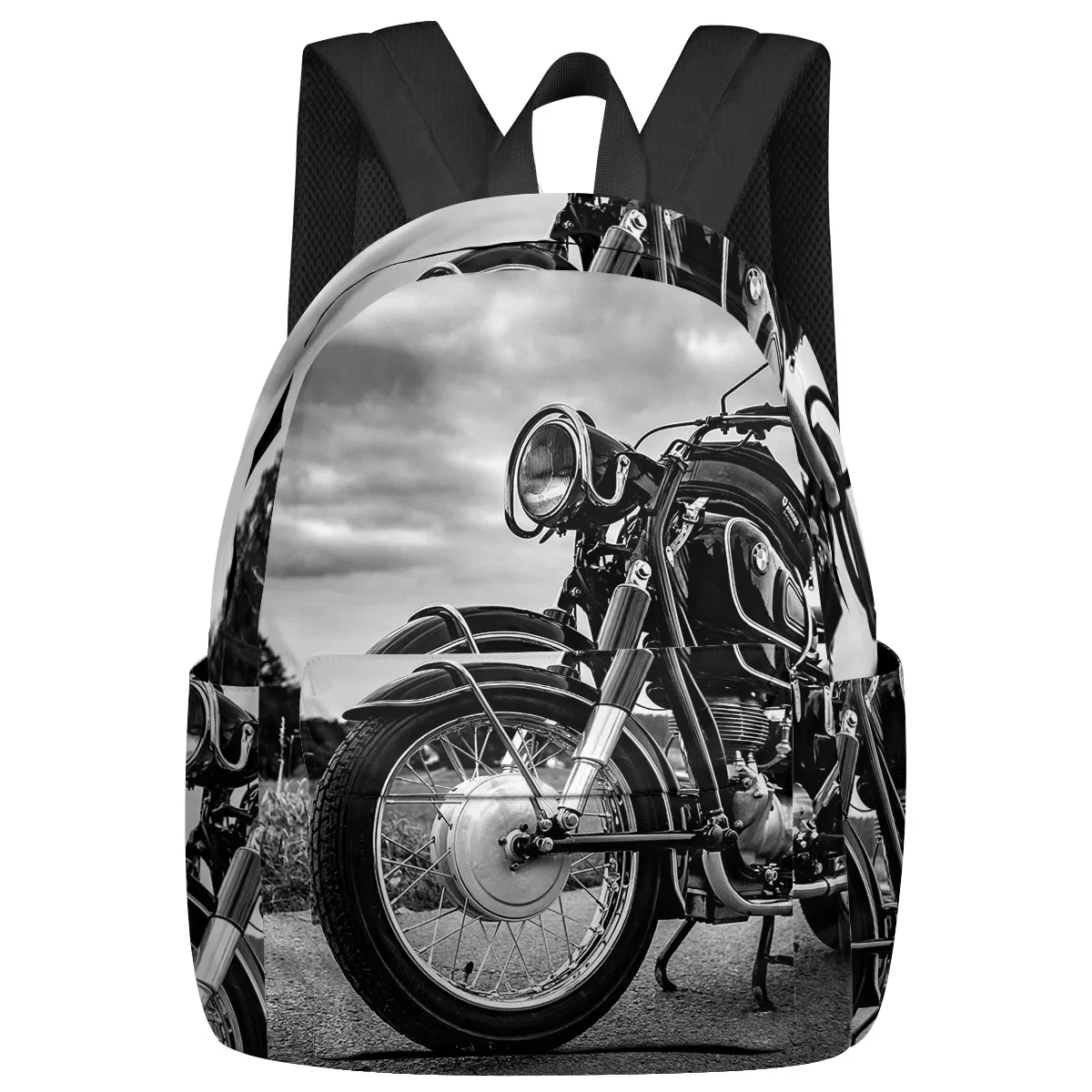 Motorcycle-On-The-Road-Vintage-Feminina-Backpacks-Teenagers-Student ...
