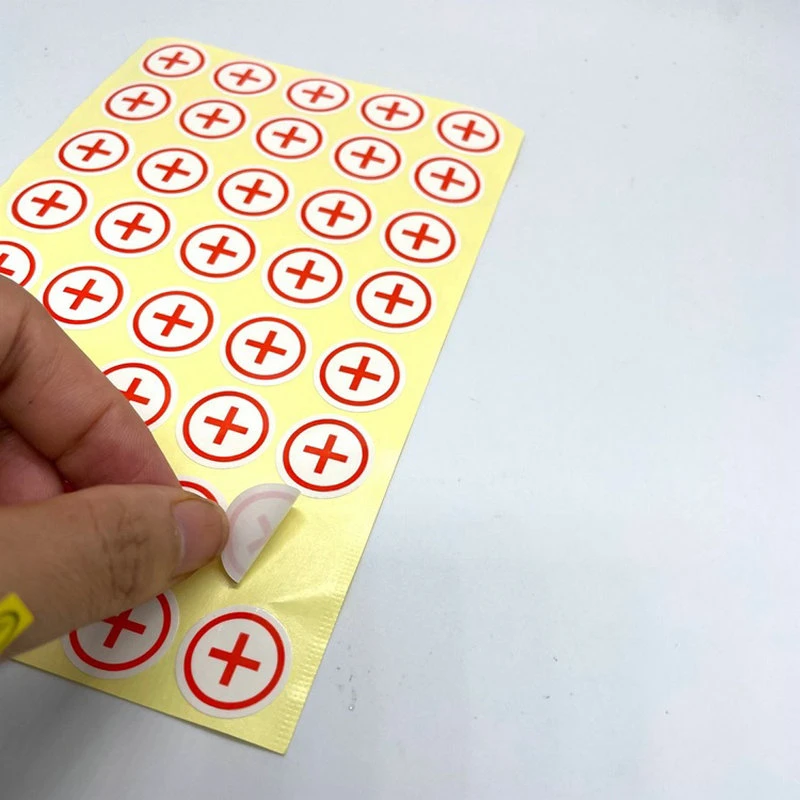 Free transport of 20X20mm1000pcs battery positive and negative stickers ...