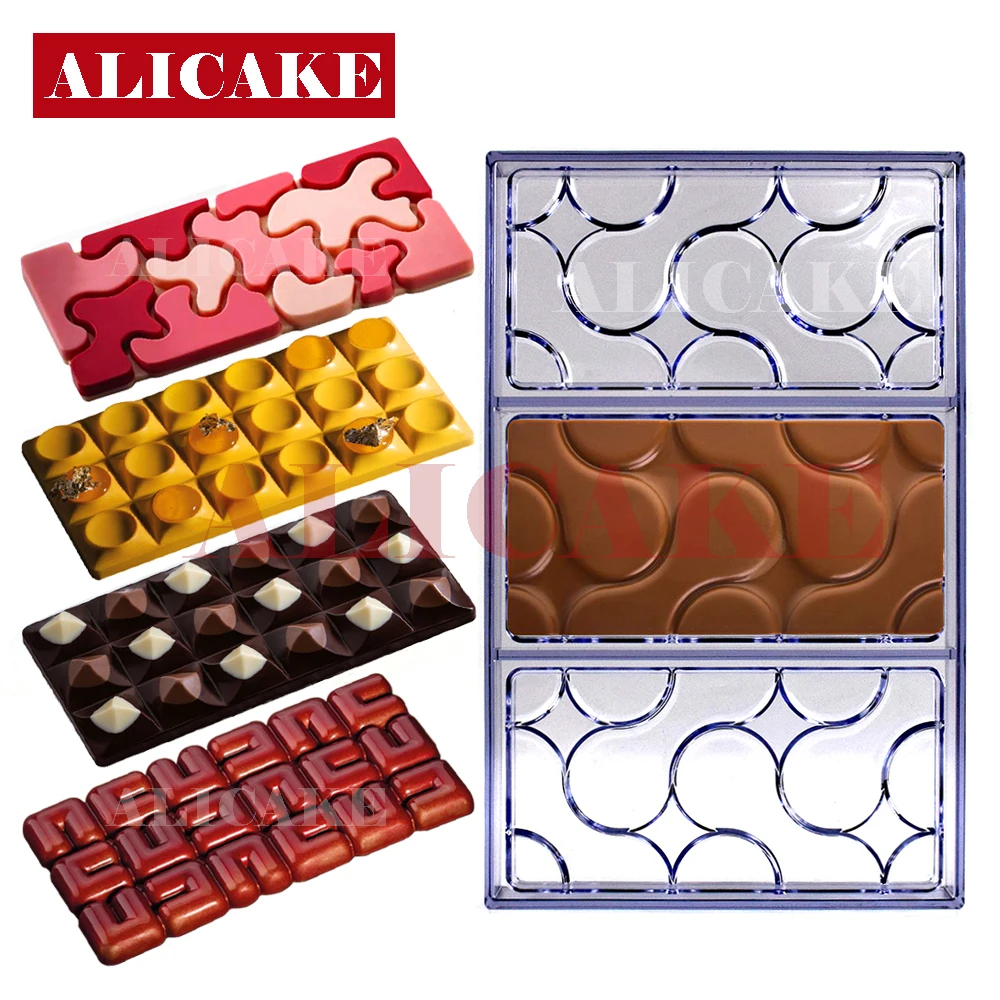 10 Shapes Chocolate Mold Baking Pastry Tools For Polycarbonate ...