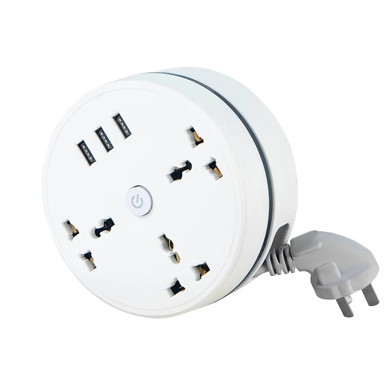 EU-US-UK-AU-Plug-Round-Universal-Power-Strip-Portable-Extension-Cord ...