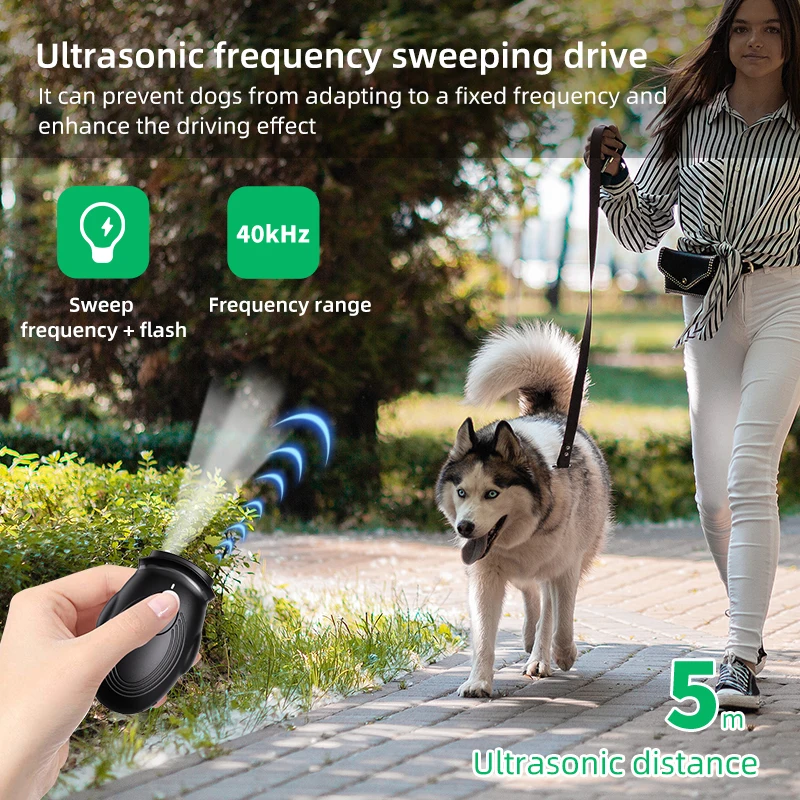 Mini ultrasonic dog repellent, high-power long-distance training, bark ...