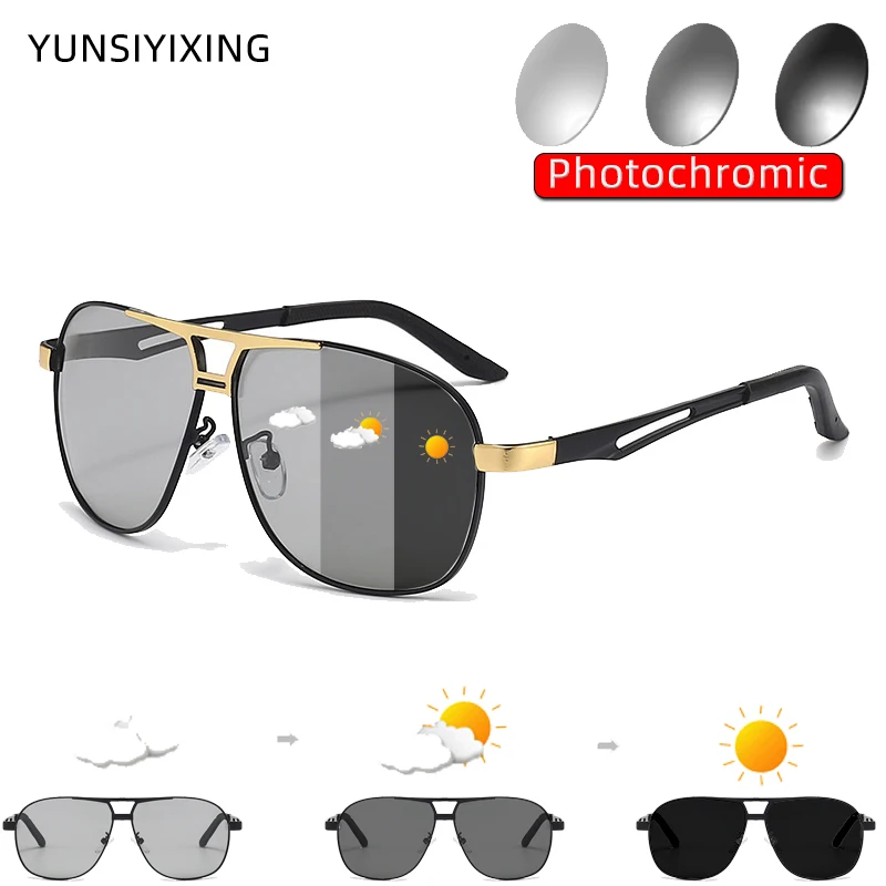 Photochromic Sunglasses Men Polarized Driving Glasses Male Change Color ...