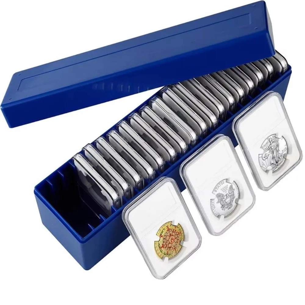 New 20-Slot Coin Storage Box Plastic Display Case Souvenir Coin ...