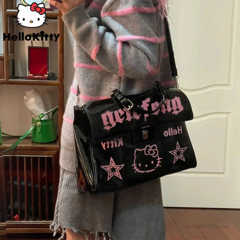 Sanrio Bolsos negros de Hello Kitty para mujer, bolsos de lujo Y2k con ...