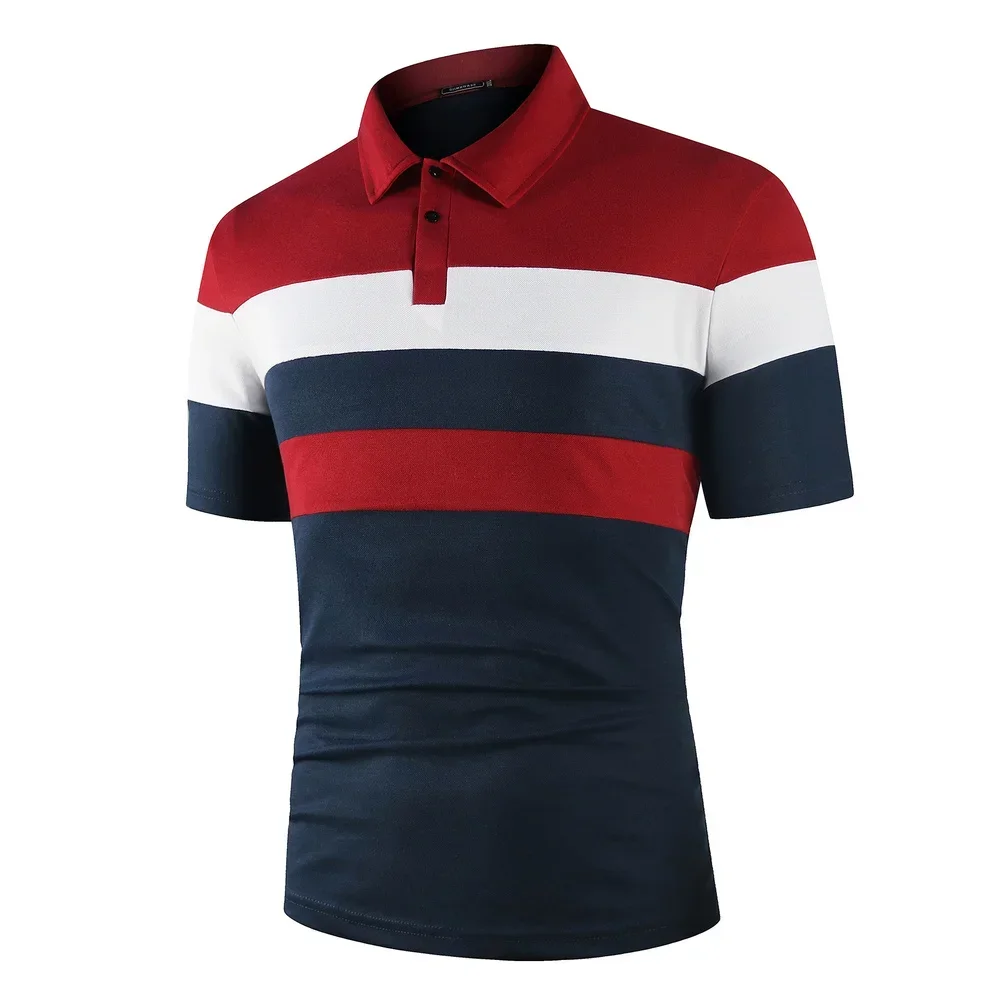 24Color-Men-Polo-Men-Shirt-Short-Sleeve-Polo-Shirt-Contrast-Color-Polo ...