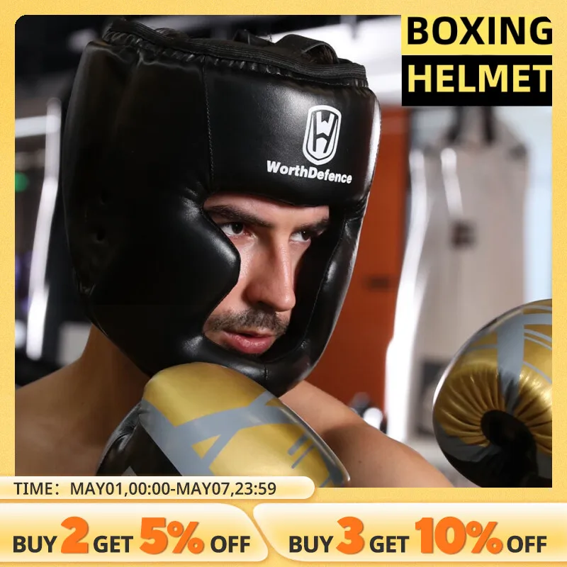 Kick-Boxing-Helmet-PU-Karate-Muay-Thai-Guantes-De-Boxeo-Free-Fight-MMA ...