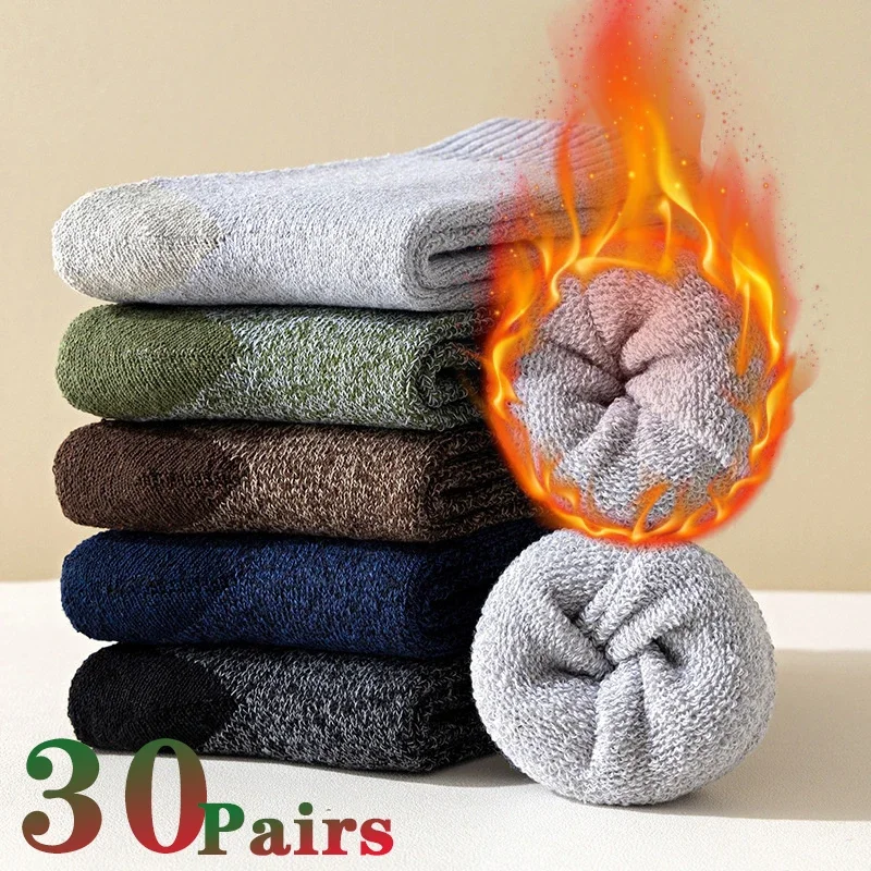 5-30Pairs-Socks-Men-s-Winter-Padded-and-Thickened-Warm-Terry-Socks-Men ...