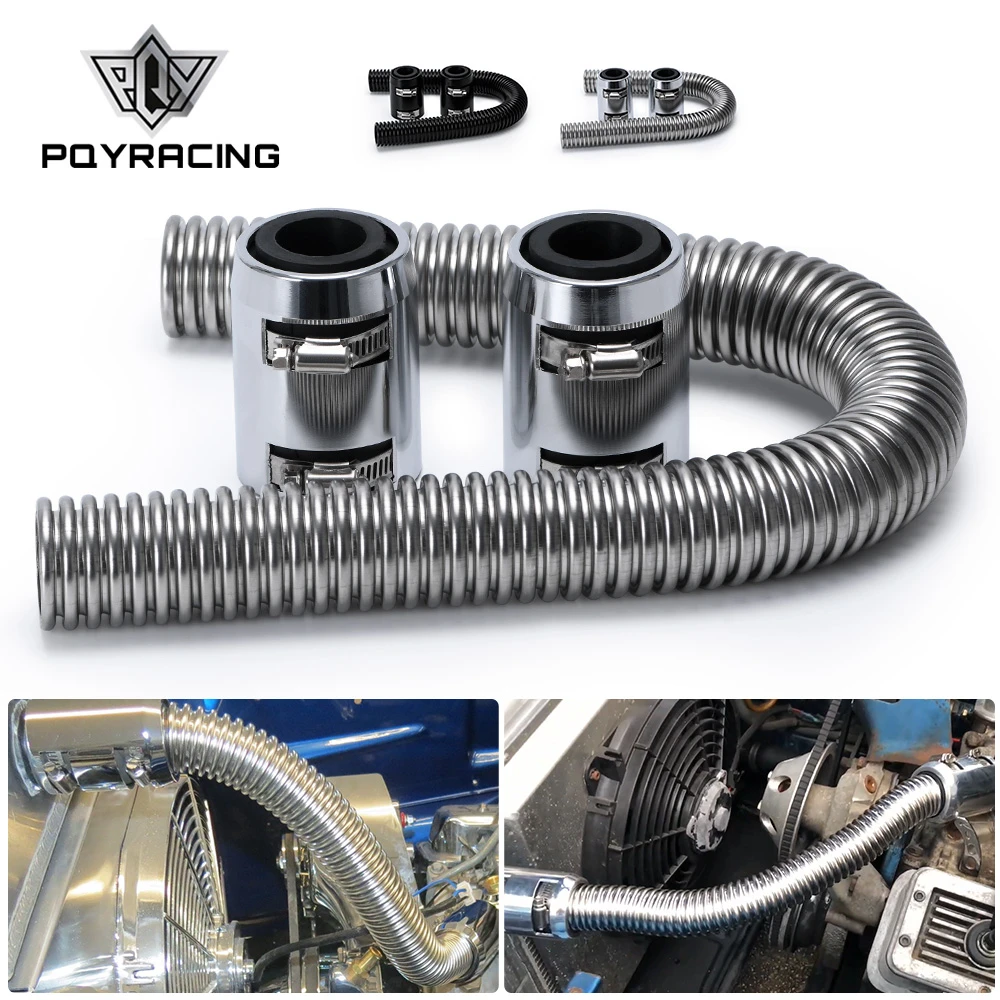 Universal 24 Stainless Steel Radiator Flexible Coolant Water Hose Kit ...