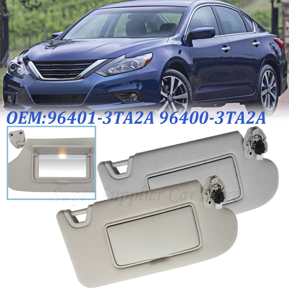 Left-Right-Driver-Passenger-Side-Grey-Beige-Car-Sun-Visor-96400-3TA2A ...