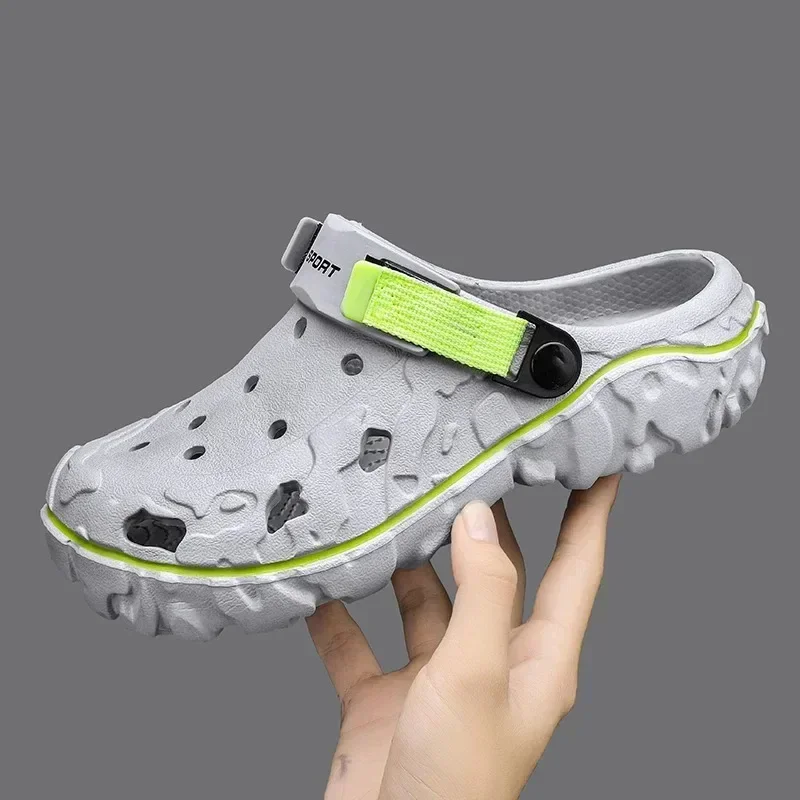 Big Size 47 Summer Men Slippers Fashion Outdoor Garden Clogs Men Hole ...