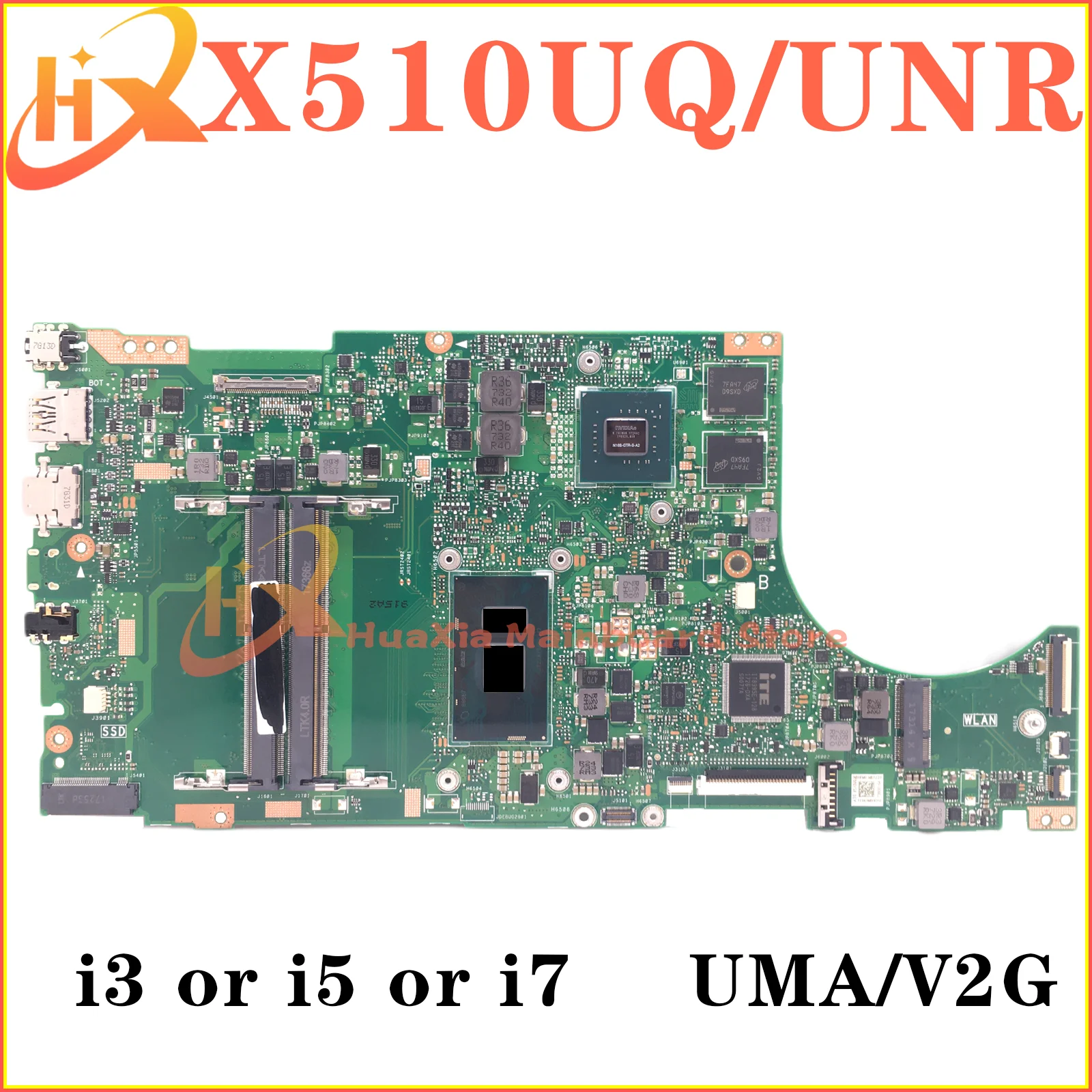 X510U Mainboard For ASUS X510UQ X510 X510UN X510UA X510UNR X510UF F510U VM510UA X510UR S510UN ...