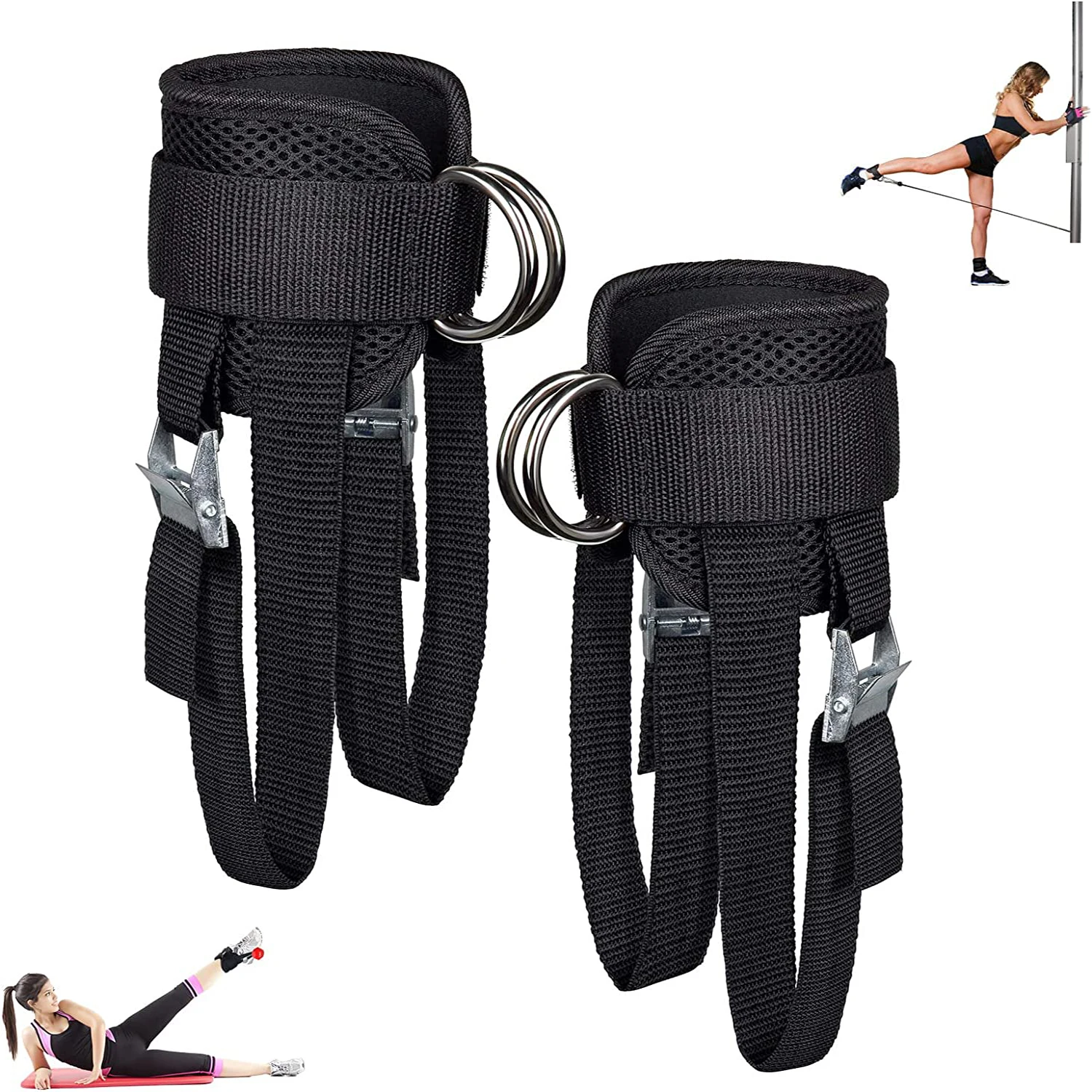 Adjustable-D-Ring-Ankle-Straps-for-Gym-Home-Foot-Support-Protector ...