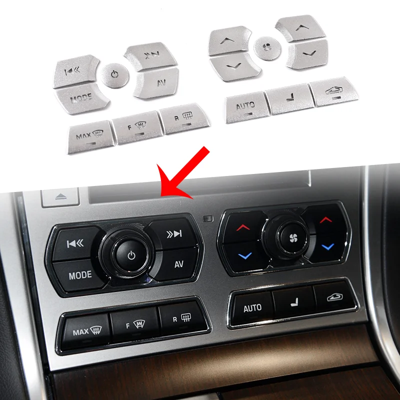For 12-15 Jaguar XF central control air conditioning button stickers ...