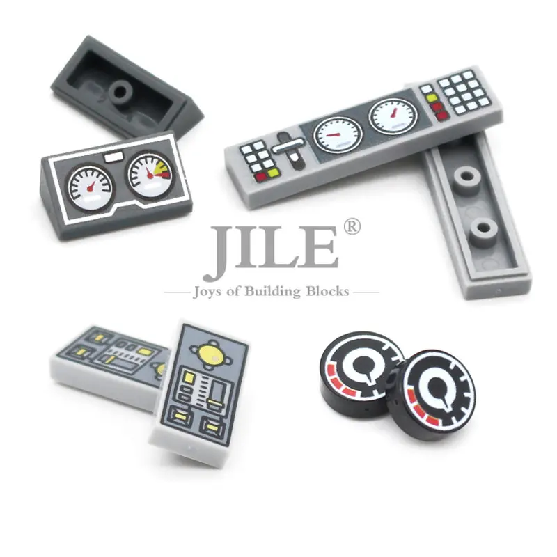 50pcs-MOC-Tile-Instrument-Panel-Gauges-Pattern-Bricks-City-Building ...