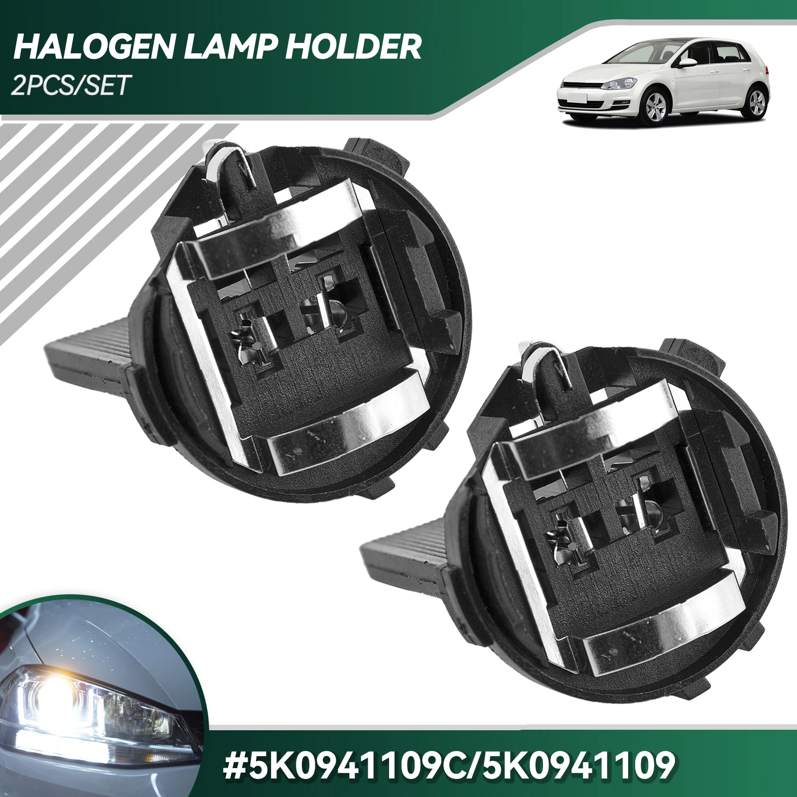 2x-H7-Headlight-Bulb-Socket-Adapters-for-VW-Golf-Jetta-Tiguan-Passat ...