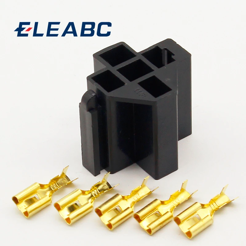 1set Car Auto Vehicle 5 Pin Relay Socket Holder With 5pcs 6.3mm Copper ...