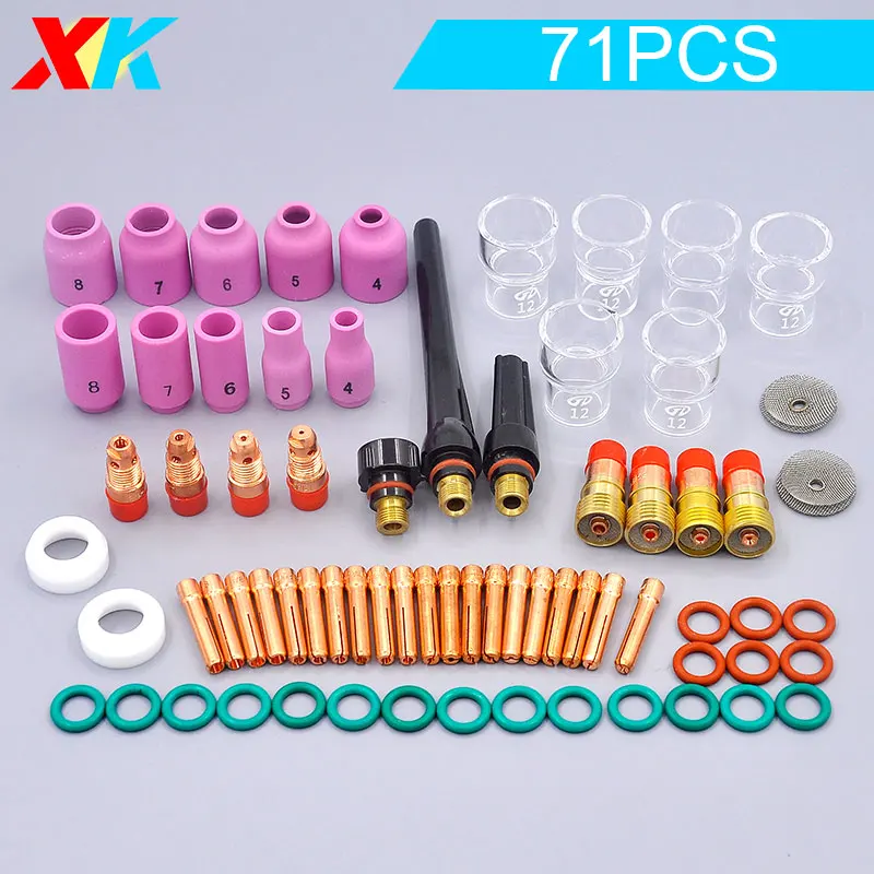 Argon-arc-Welding-Accessories-Pyrex-Glass-Cup-71PCS-for-WP17-18-26-TIG ...