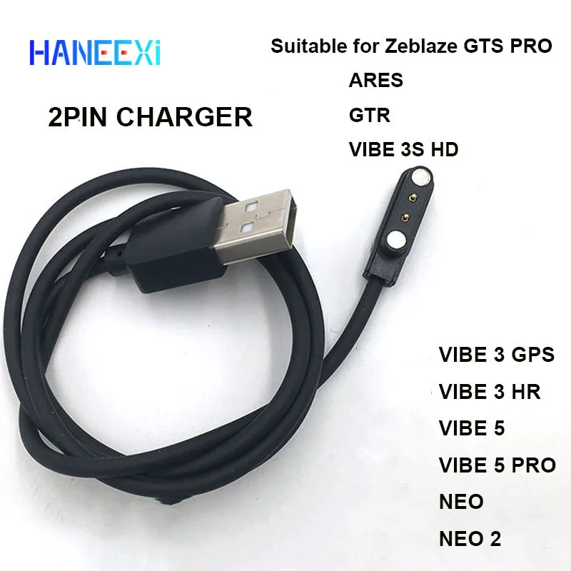 2pin 4mm Magnetic Charger Cable For Zeblaze Gts Pro Vibe 3 Ecg Gps Ares ...