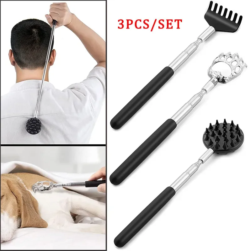 3Pcs-Set-Back-Scratcher-Telescopic-Scratching-Back-Scratcher-Massager ...