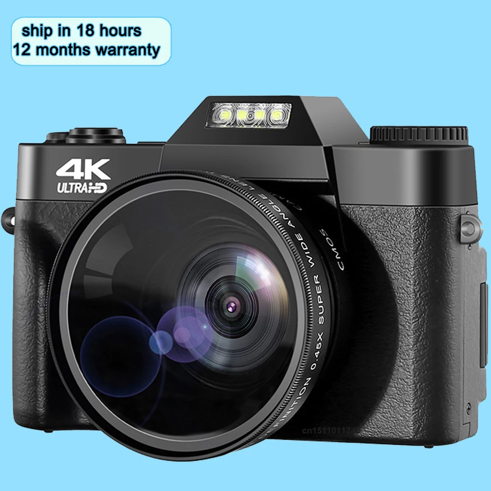 Digital Camera 48MP 4K Camera Vlogging Camera for YouTube 60FPS Auto Focus 16X Zoom Video Camera ...