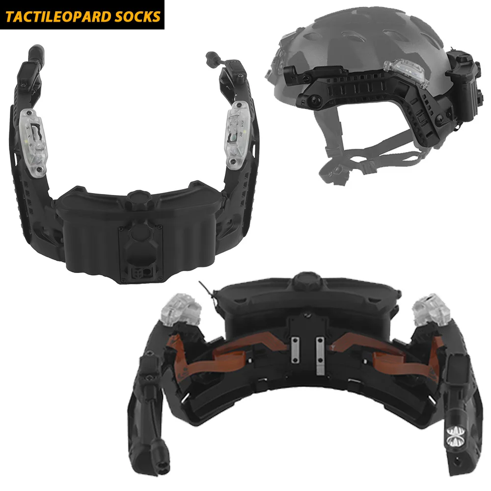 Tactical Helmet Modular ARC Rail Set w/ Battery Box LED Red/White/IR ...