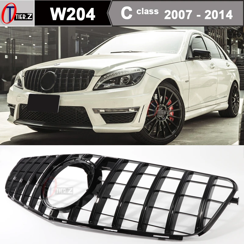 Front Bumper Grill For Mercedes Benz C Class W204 2007-2014 C180 C200 ...