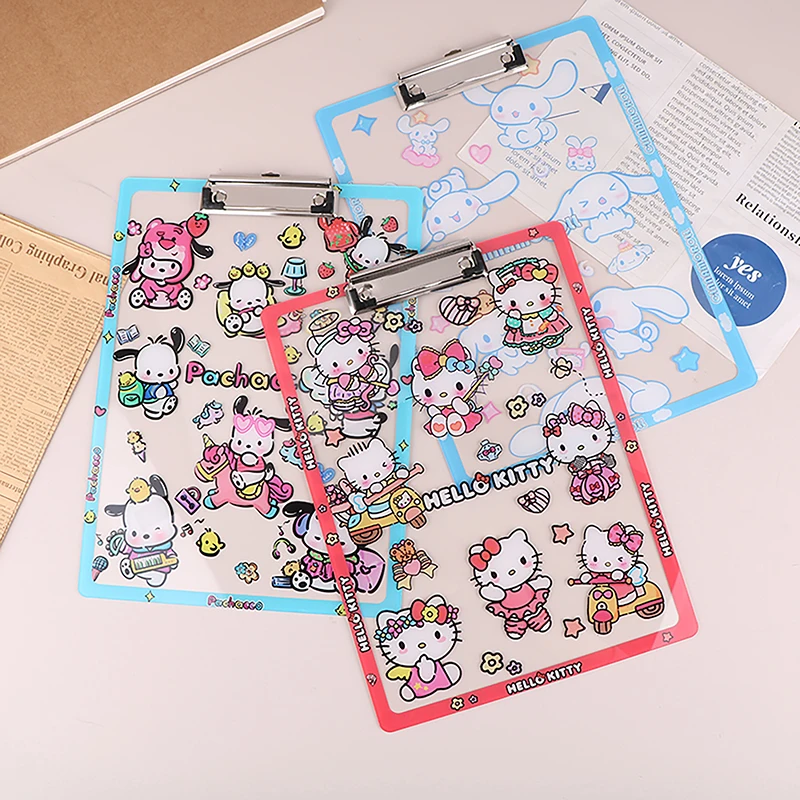 Sanrio-A4-Transparent-Folder-Clipboard-Writing-Pad-Cute-Cartoon ...