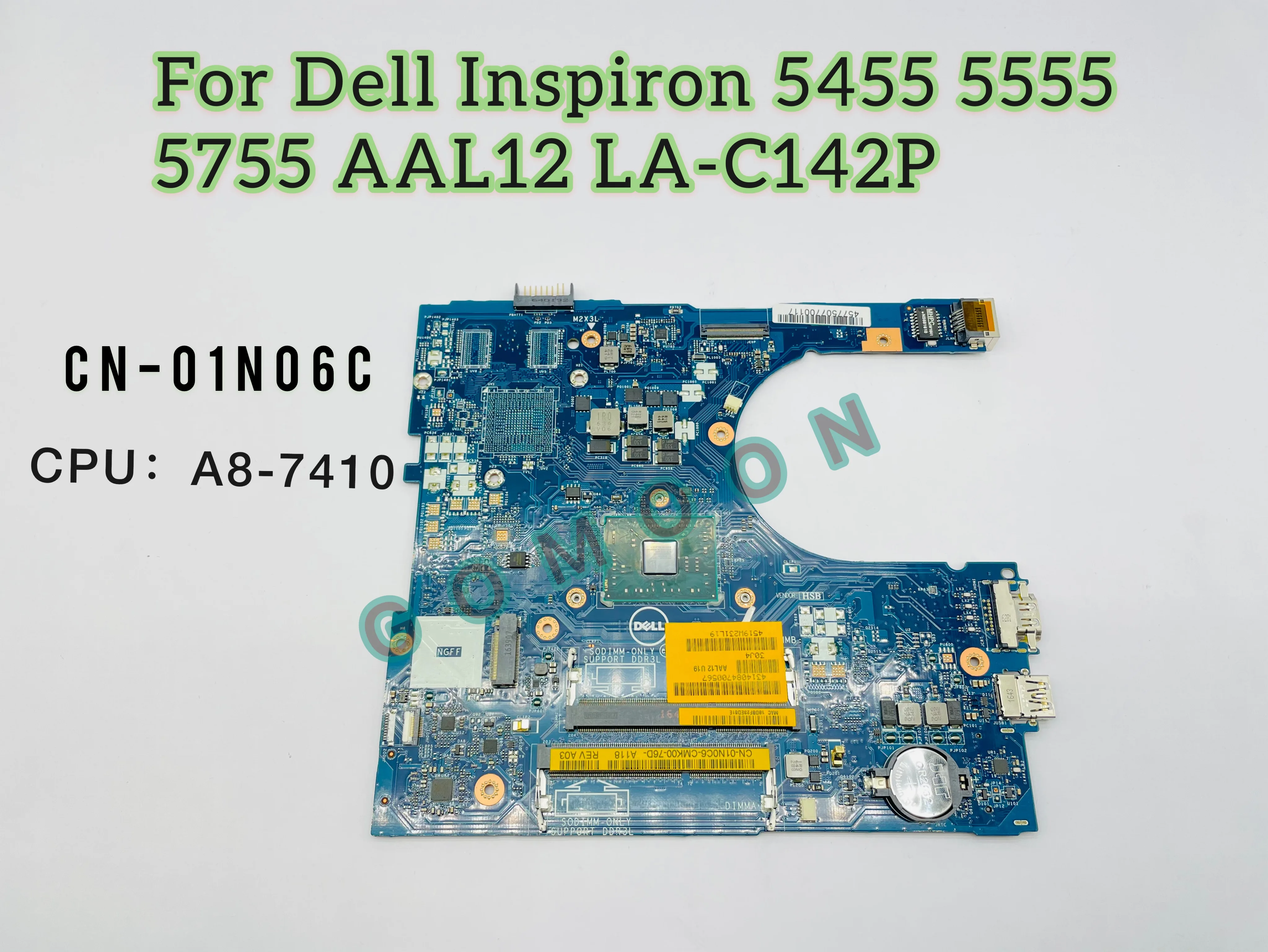 For Dell Inspiron 5455 5555 5755 Laptop Motherboard Cn-01n0c6 01n0c6 ...