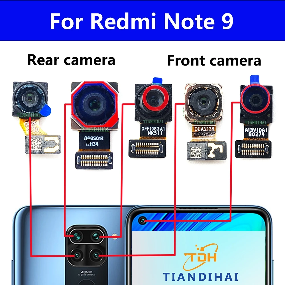 Para Xiaomi Redmi Note 9 Note9 Selfie Vista Frontal Traseira Frente ...