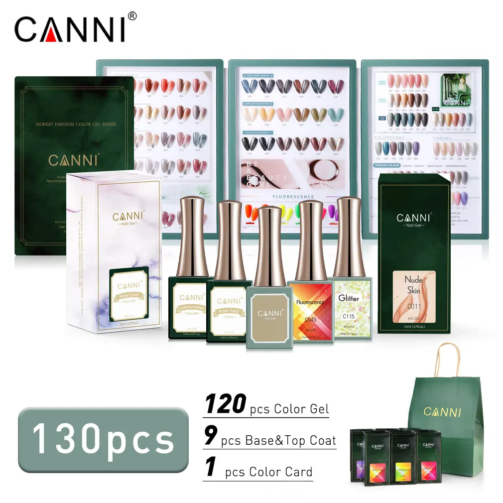 CANNI-Nail-Gel-Polish-VIP-Kit-Nail-Salon-Used-Gorgeous-Color-Full ...