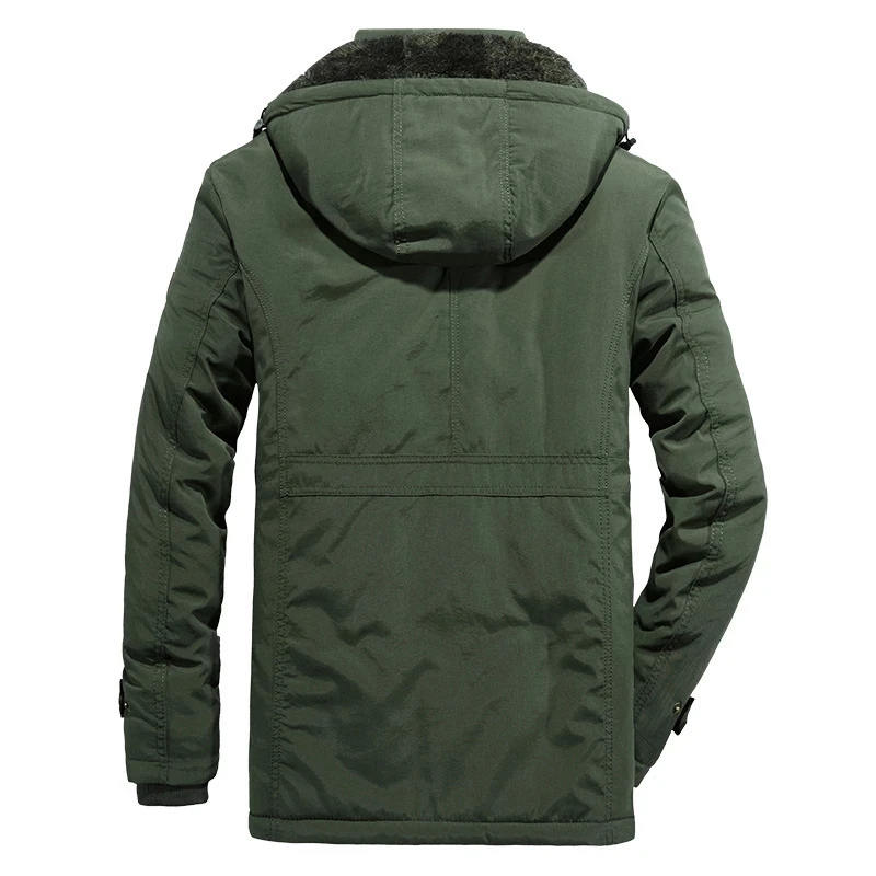 Winter Parka Jacket For Men Multi Pocket Hooded Jacket - KDBazar