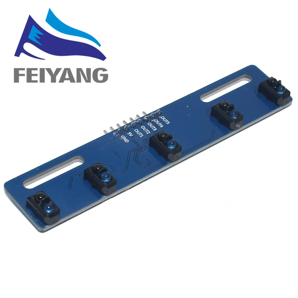 5 channel Infrared Reflective Sensor TCRT5000 KIT 5 way/road IR ...