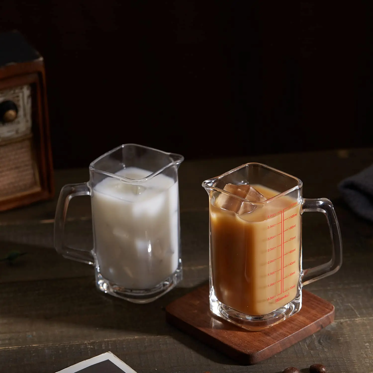 Square-Measuring-Cup-Shot-Glasses-4oz-with-Glass-Handle-V-Shaped-Spout ...