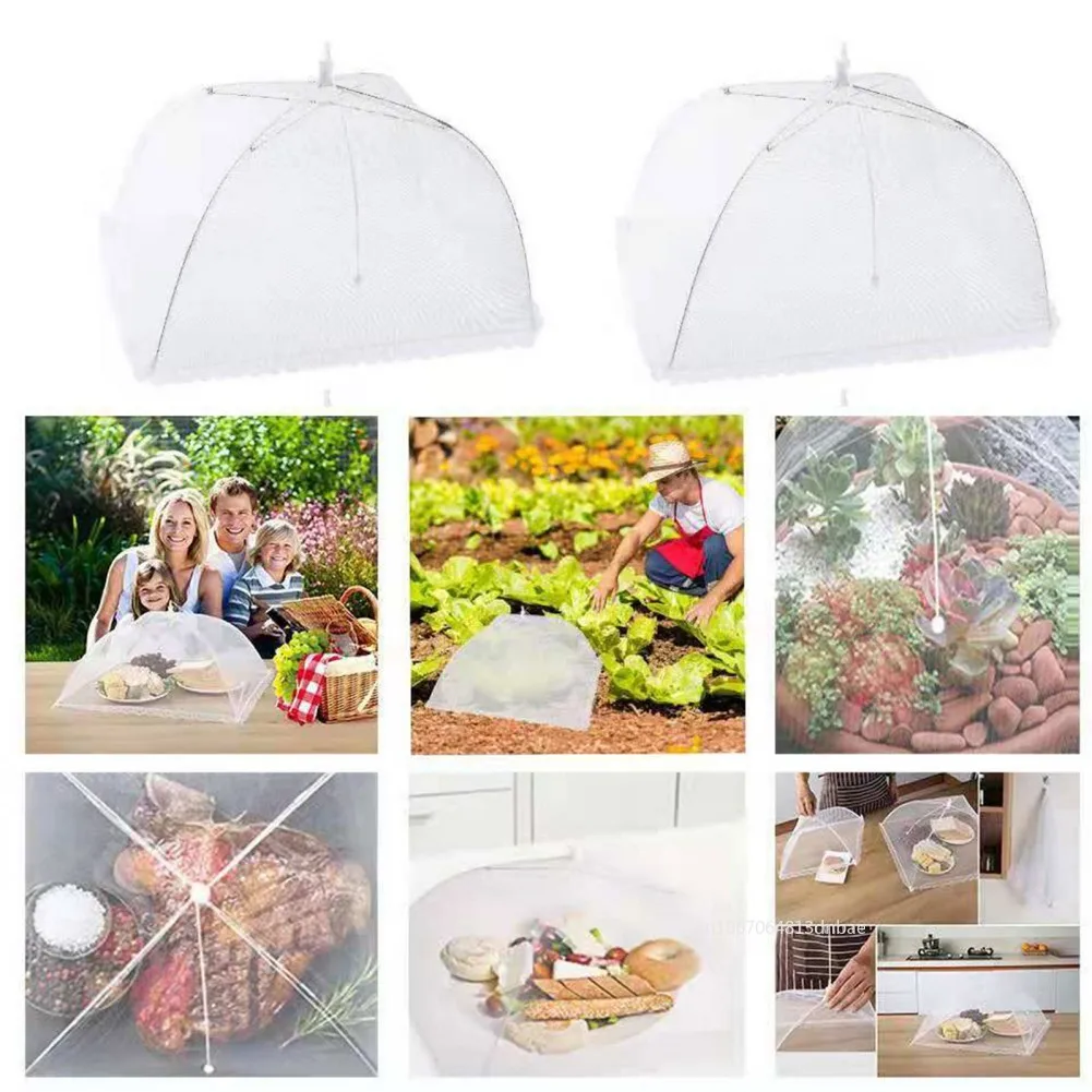 Foldable Food Mesh Cover Folding Food Cover Tent Dome Net Umbrella ...