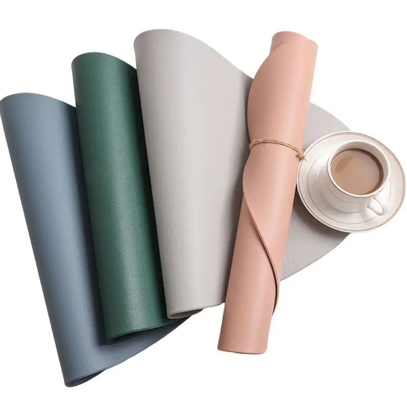 Faux-Leather-Placemats-Dining-Table-Placemats-Set-Of-4-Faux-Leather ...