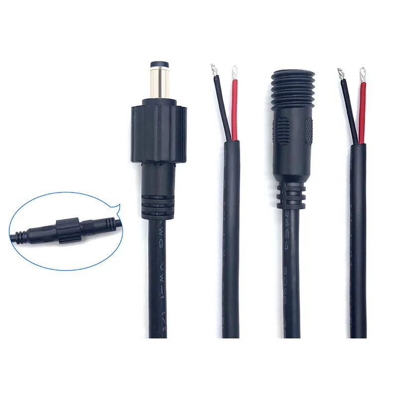 2-Pin-core-DC-Male-and-Female-cable-Connector-5-5-x-2-1mm-IP68 ...
