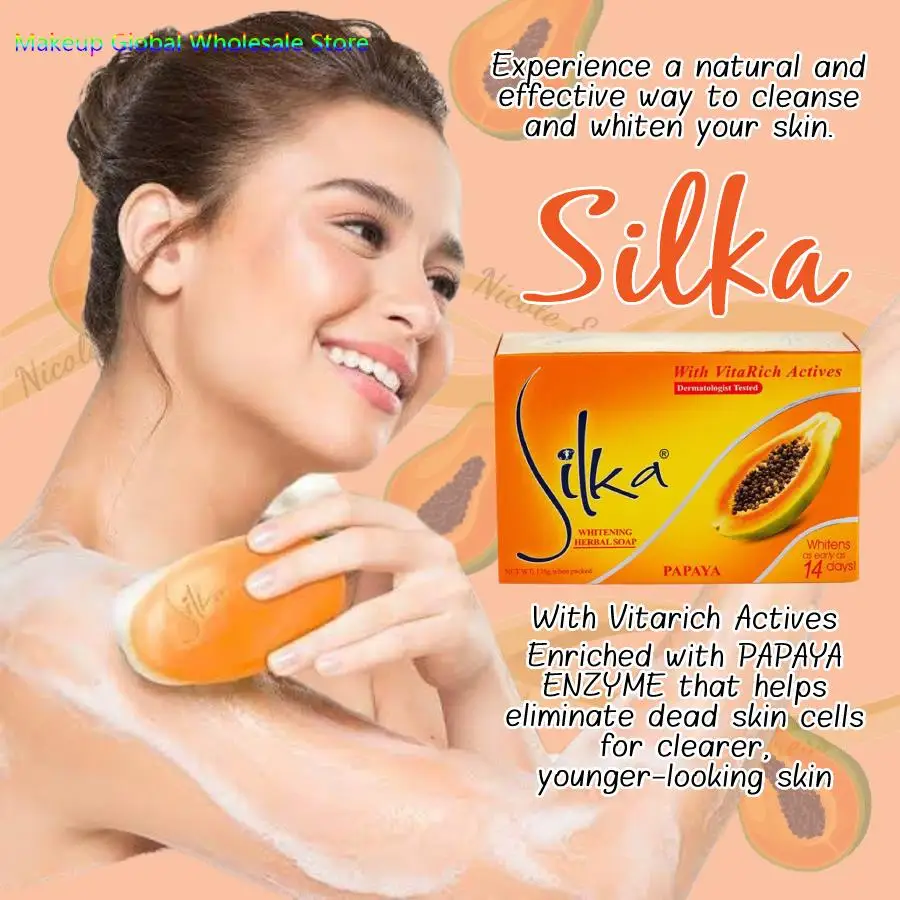Papaya-Silka-Skin-Whitening-Soap-Lightening-Herbal-Body-Skin-Bleaching ...