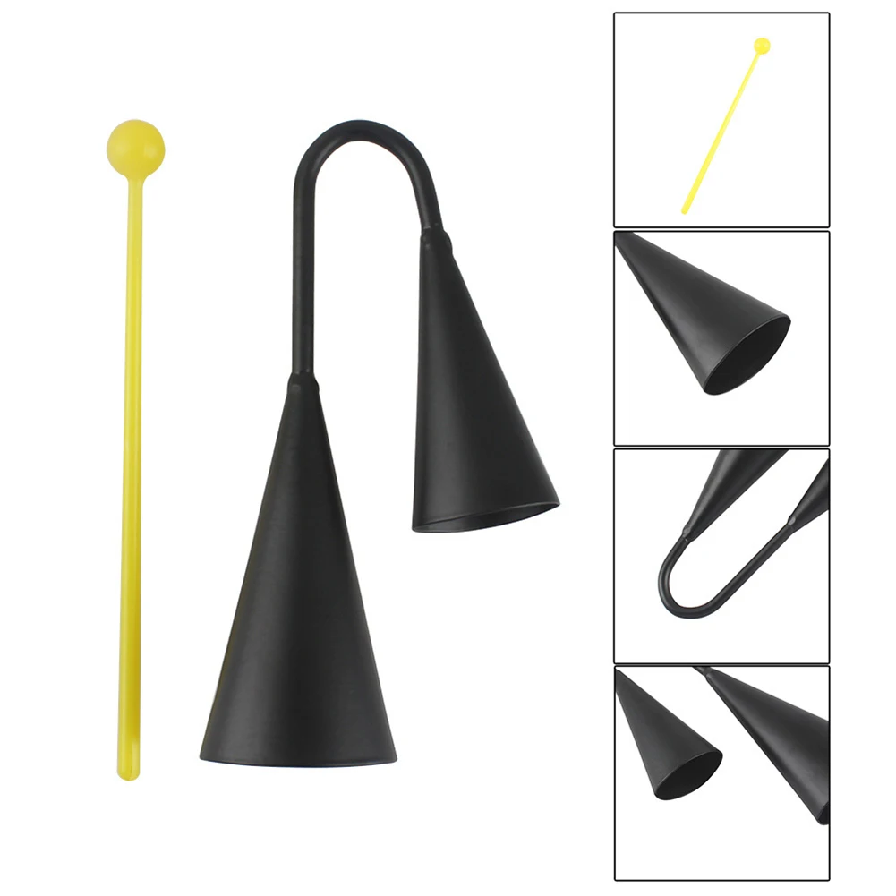 YOUZI-OF-Agogo-Bell-Traditional-Agogo-Bell-With-Stick-Two-Tone-Handheld ...