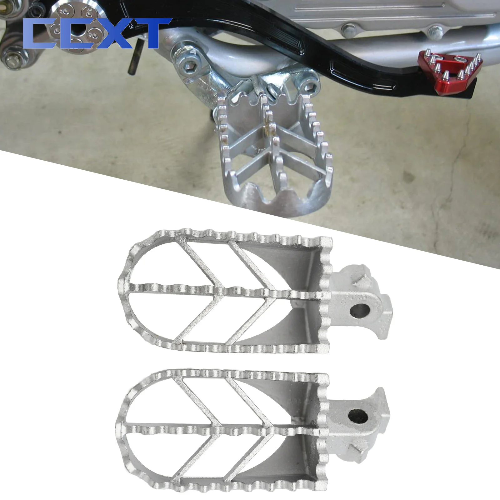 Motorcycle-Stainless-Steel-Footpegs-Foot-Rest-Pegs-For-Honda-XR-50R-CRF ...