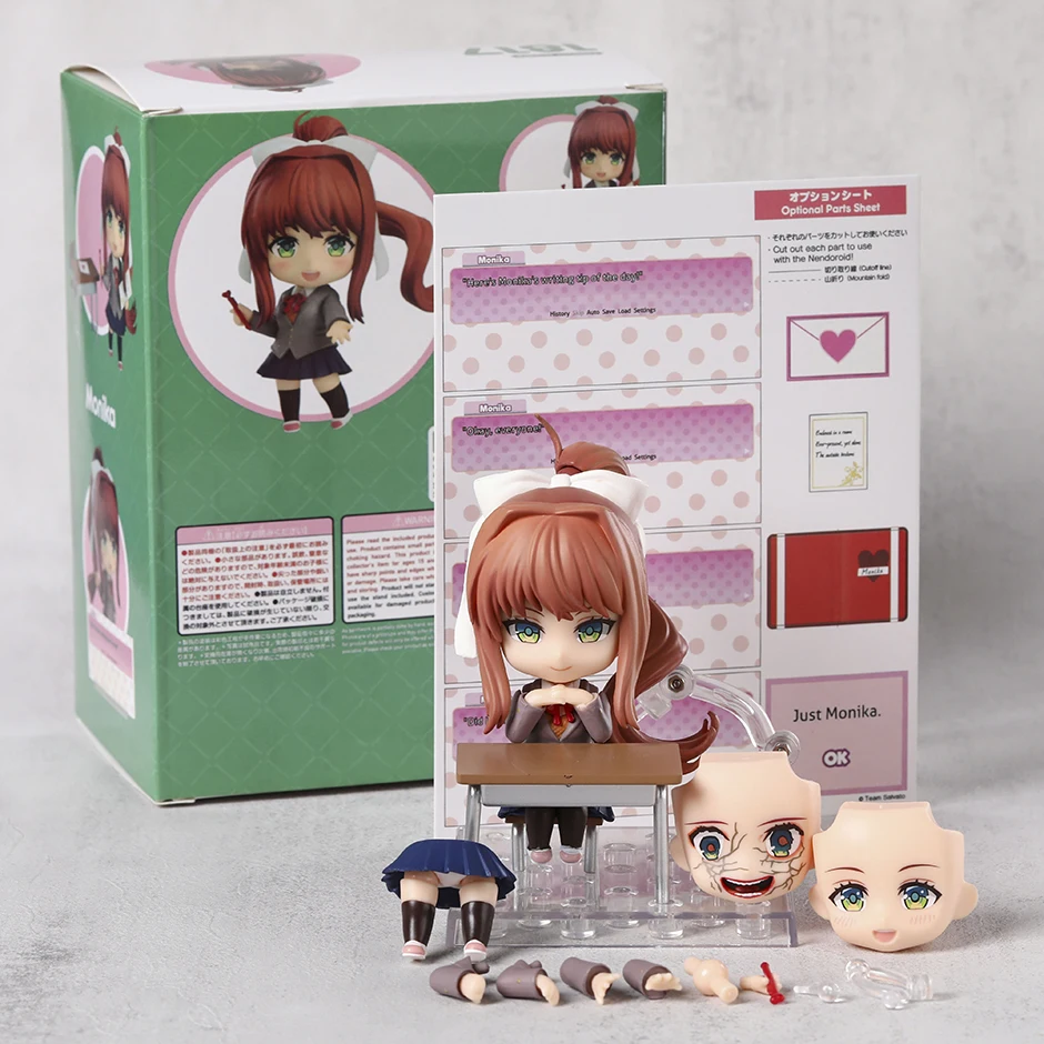Doki-Doki-Literatura-Clube-Monika-figura-de-a-o-pvc-brinquedo-anime ...