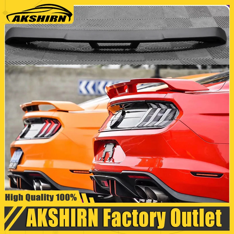 Abs Plastic Gt Style Matte Rear Trunk Spoiler Tail Wing For Ford ...